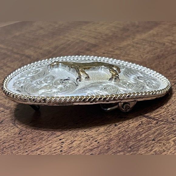 Montana Silversmiths | Accessories | Montana Silversmith Belt Buckle With Gold Plated Horse ...